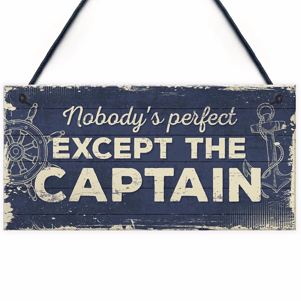 Meijiafei Nautical Sign Captain Bar Pub Bathroom Man Cave Kitchen ...