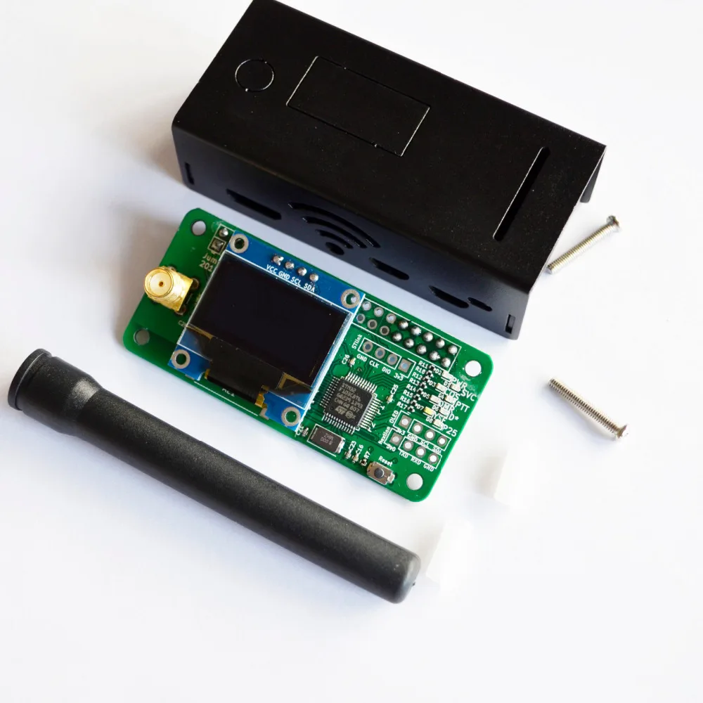 UHF&VHF MMDVM hotspot Support P25 DMR YSF + black aluminum shell + OLED ...