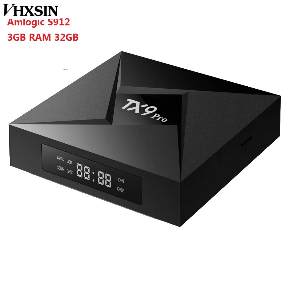 10pcs/lot S912 octa core android 7.1 android TV Box TX9 pro with 2.4g&5 ...