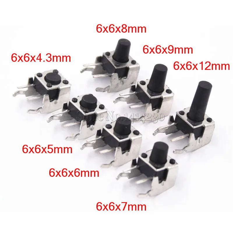 6x6mm Panel PCB Momentary Tactile Tact Mini Switch 6*6*4.3/5/6/7/89/10 ...