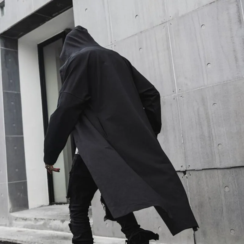 Gabardina-larga-estilo-g-tico-para-hombre-Chaqueta-larga-estilo-hip-hop ...