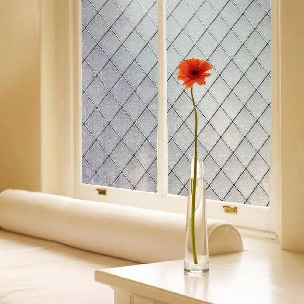 60 X 200cm Privacy Static Removable Glass Stripe Frosted Window Film Self Adhesive Decorative