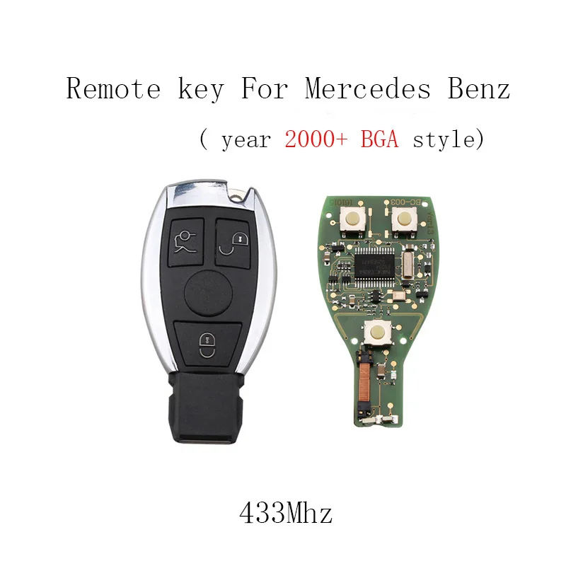 3Button 433Mhz Smart Remote Key Keyless Fob For Mercedes Benz year 2000 ...