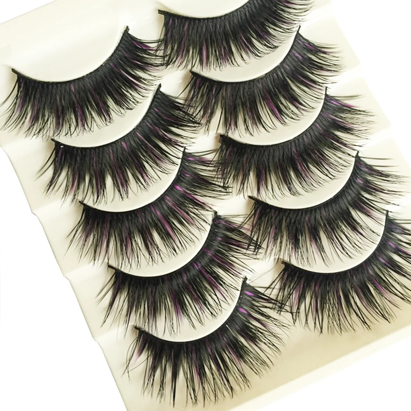 25Pair Women Nature Messy Thick False Eyelashes Long Dense Handmade ... 25Pair Women Nature Messy Thick False Eyelashes Long Dense Handmade ...