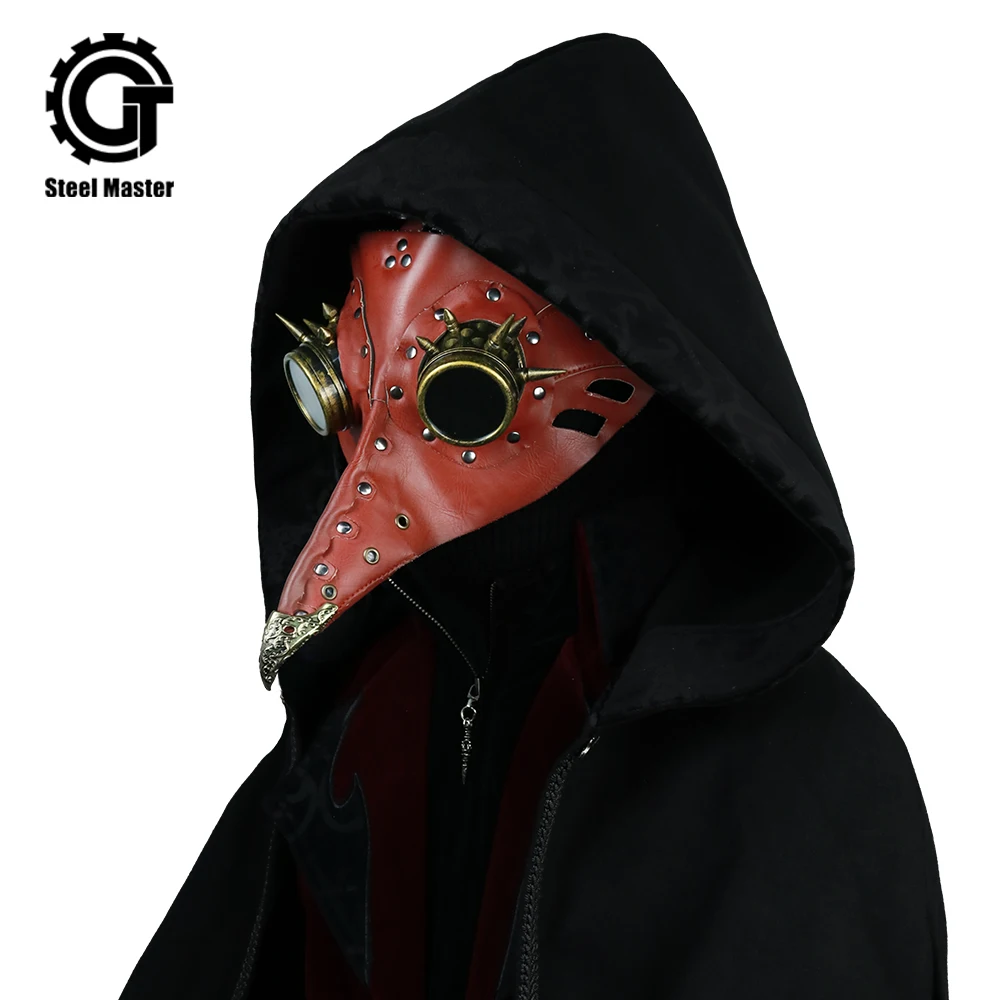 Steampunk Faux Leather Dark Doctor Masks Medieval History Death Bird ...