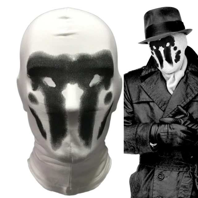 Cute Watchmen Rorschach Mask Cosplay Costume Full Face Funny Comic ...