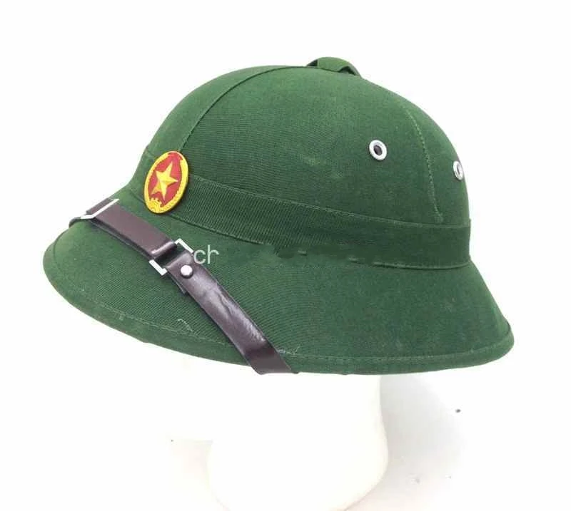 VIETNAM VIETNAMESE WAR HAT NVA VIETCONG VC GREEN PITH HELMET CAP WITH ...