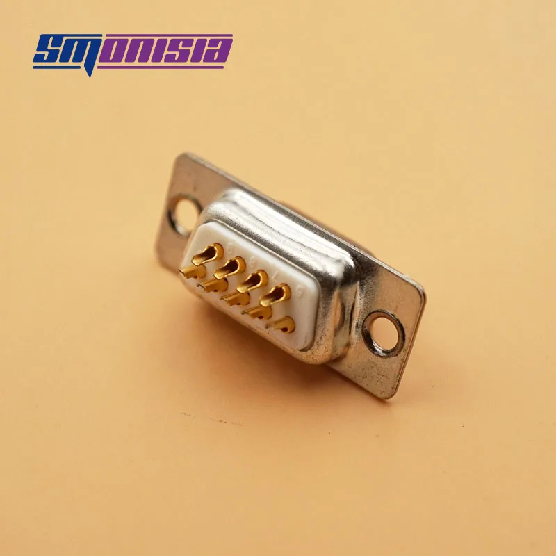 10pcs 3U Plated Gold Computer female Plug Wire Needle DB9 Female ...