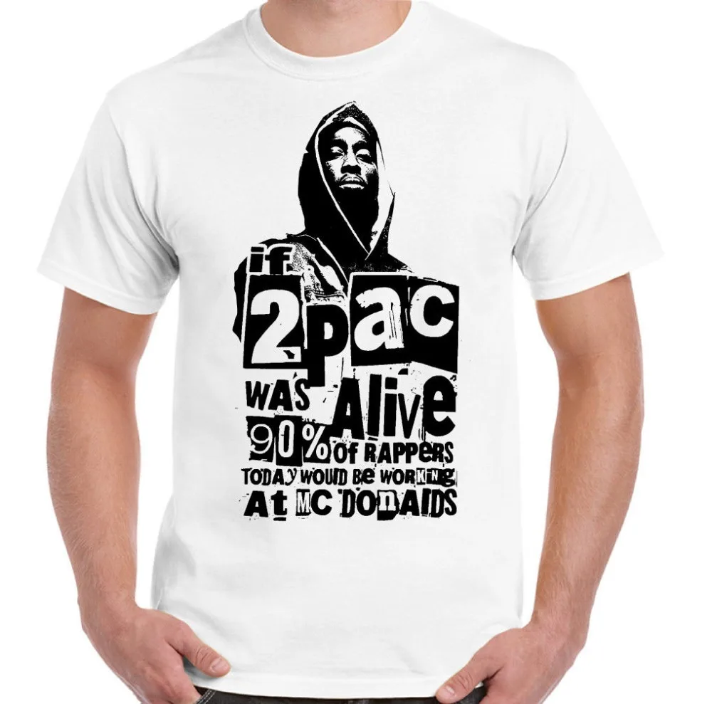Men T Shirt 2019 Summer 100% Cotton If 2Pac Was Alive Mens Rap T Shirt ...