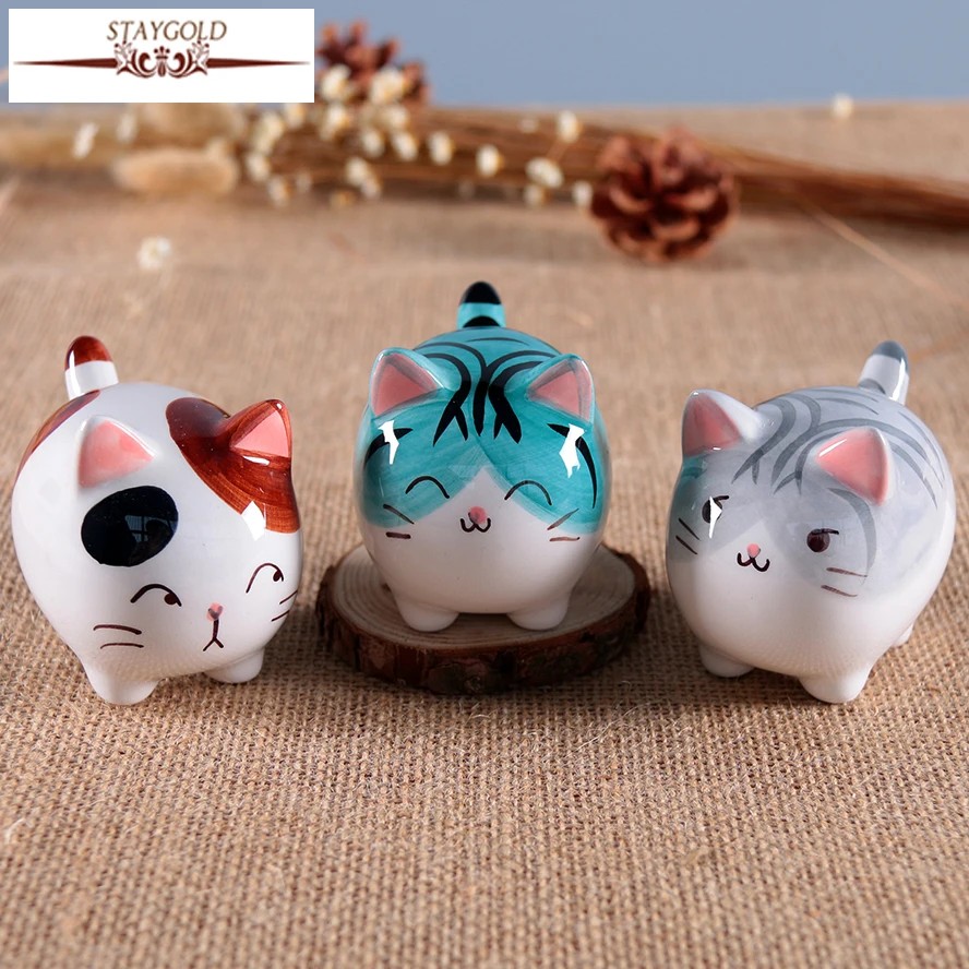 Cute Cat Desktop Small Living Room Decoration Home Furnishing Jewelry ...