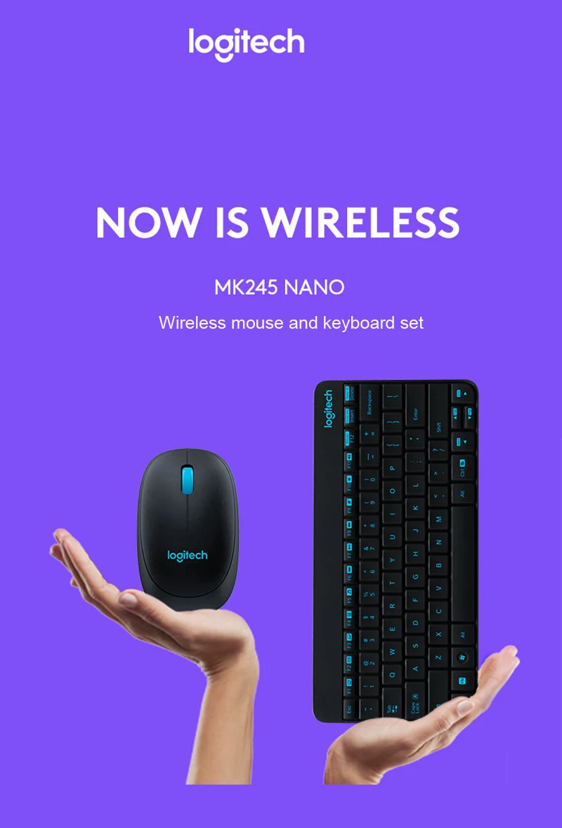 Phandco Pc Depot Logitech Mk245 Nano Wireless Keyboard Mouse Combo Black