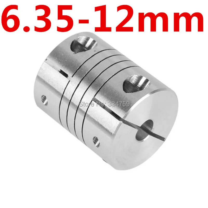 3 Pcs Free Shipping 6.35x12mm Cnc Stepper Motor Shaft Coupler Flexible ...