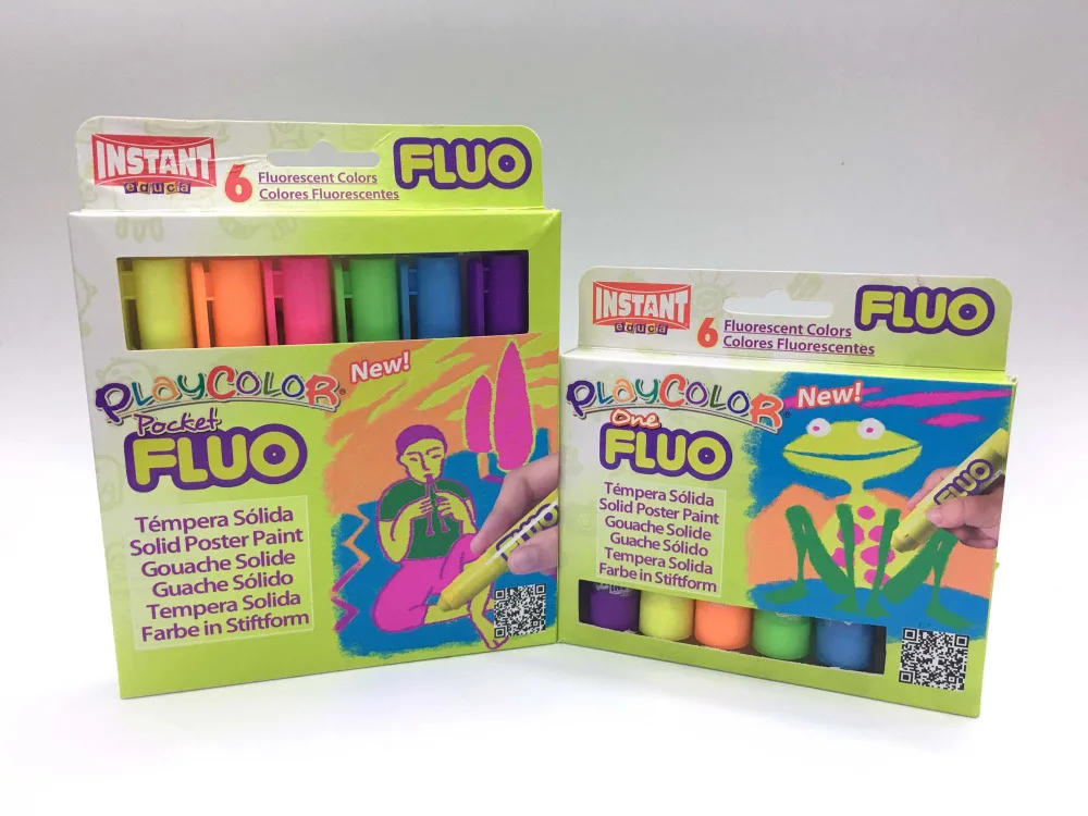 Playcolor pocket 10g neon painting stick highlighter marker 6 pcs/set ...