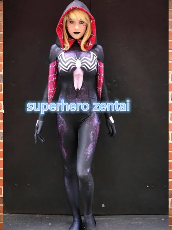 3d Printed Gwenom Cosplay Costume Spiderman Venom Symbiote Gwen Stacy