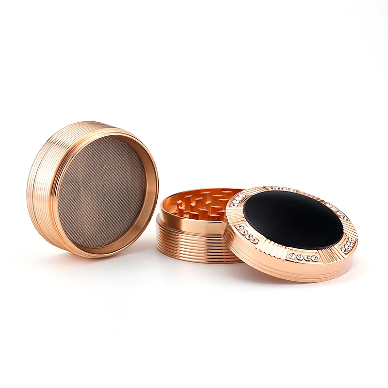 Gold Grinder 4-layer Aluminum Herbal Herb Tobacco Smoke Grinders ...
