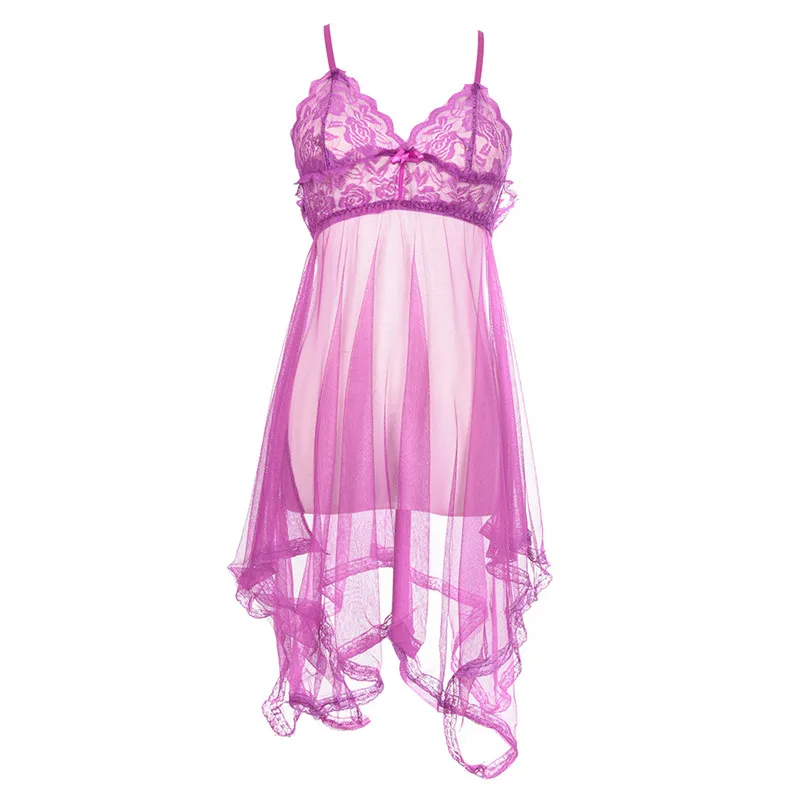 Sexy Nightgown Babydoll Exotic Porn Shoulder Straps Nightie Lingerie ...