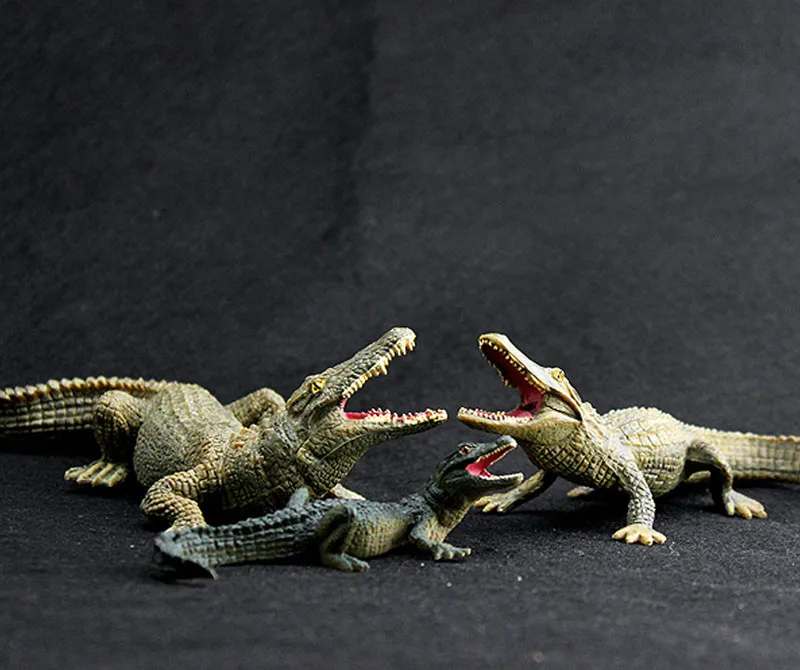 3pcs-set-Crocodile-Family-Set-Simulation-Animals-Model-Wildlife-Animals ...