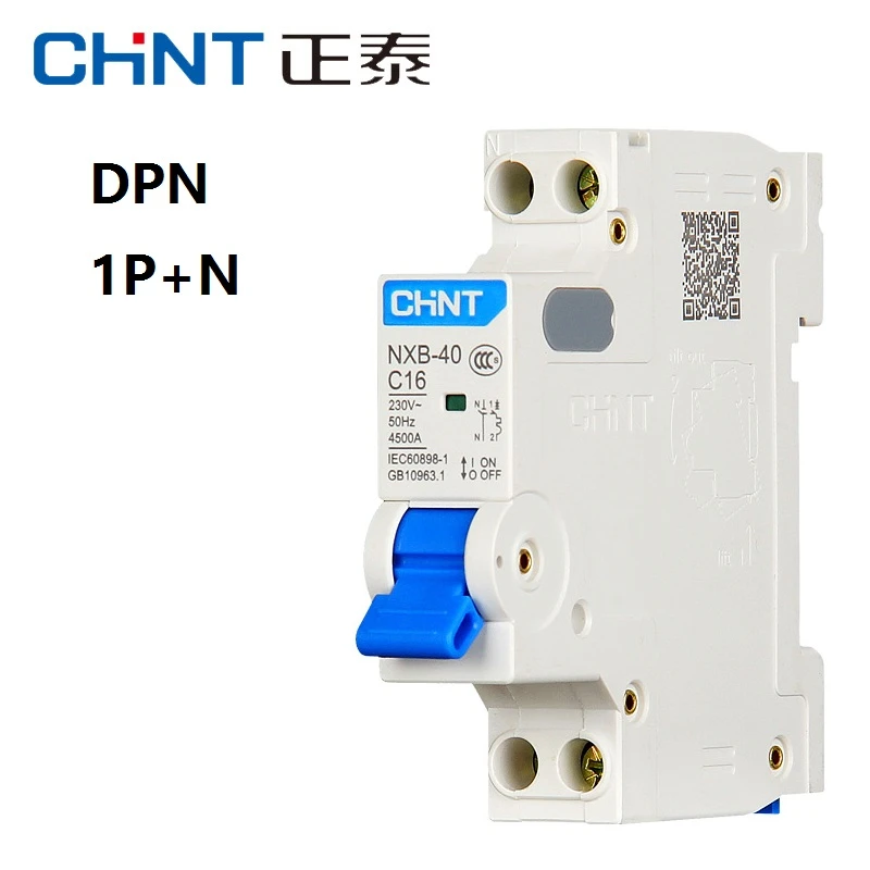 CHINT NXB 40 DPN 1P+N 6A 10A 16A 20A 25A 32A 40A 220V 230V 50HZ Miniature Circuit breaker MCB ...