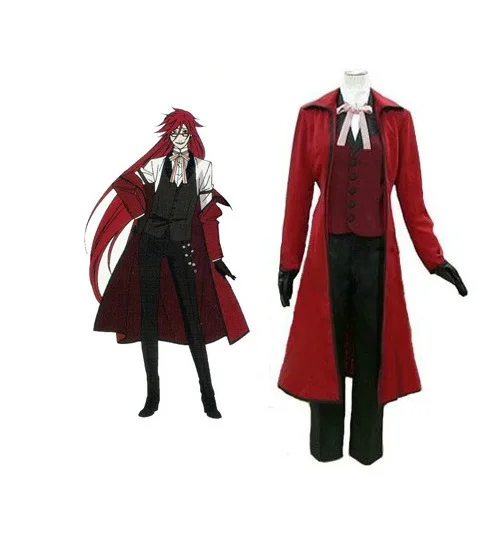 Black Butler Death Scythe Grell Sutcliff Cosplay Costume Halloween ...