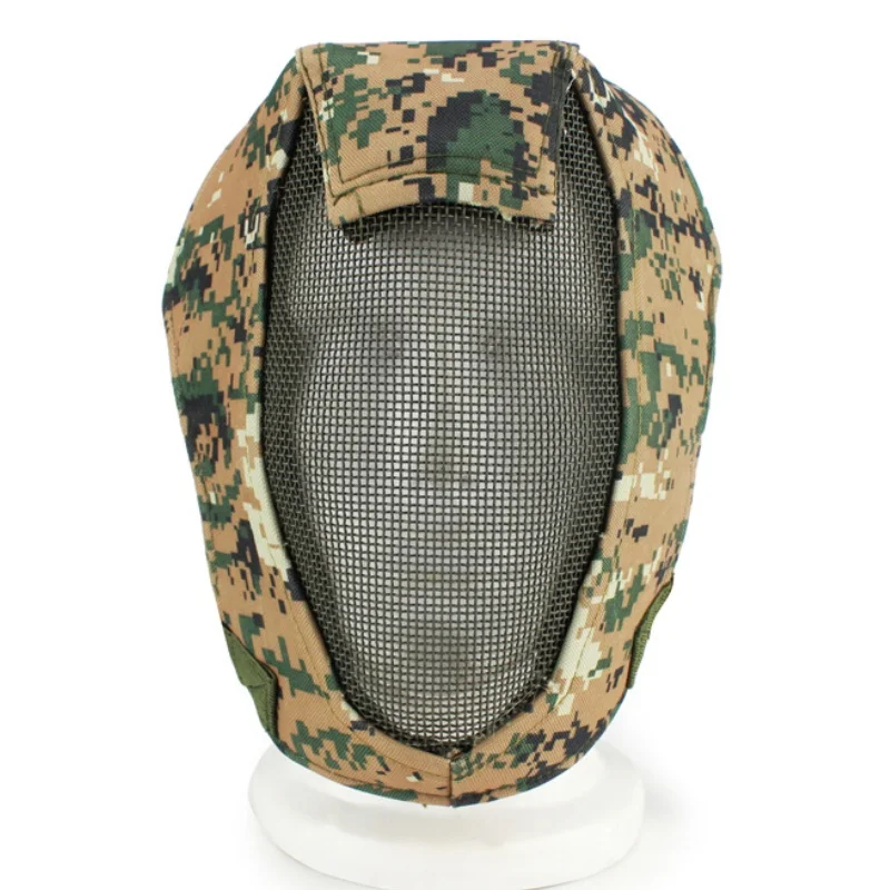 Tactical V3 Fencing Full Face Steel Metal Mesh Paintball Mask Helmet ...