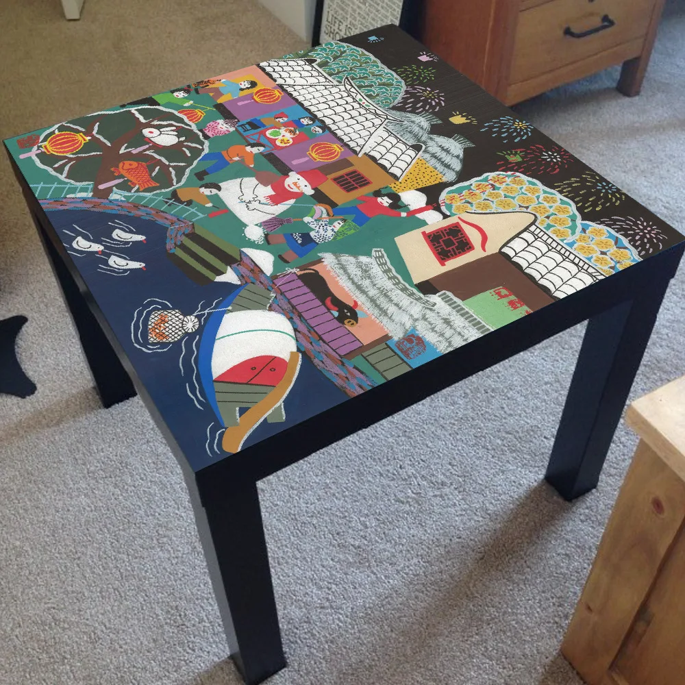 55*55CM Rural Style PVC Table Stickers For Cafe Bar Self adhesive DIY ...