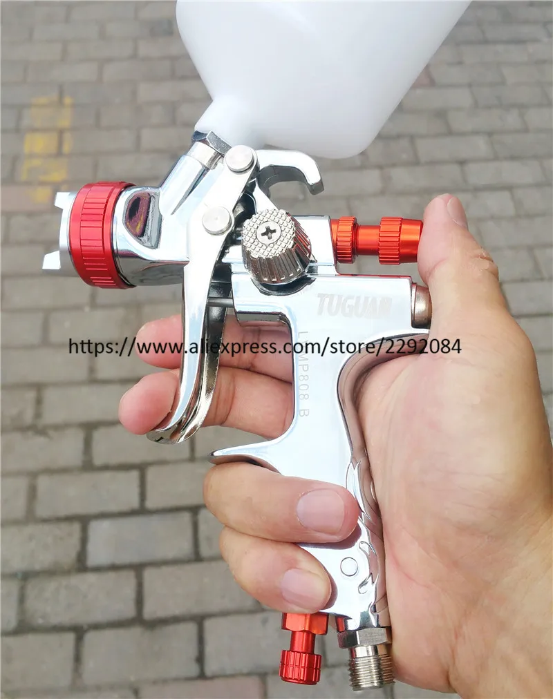 LVMP mini Spray Gun 1.3mm Gravity feed nozzle 600CC paint sprayers ...