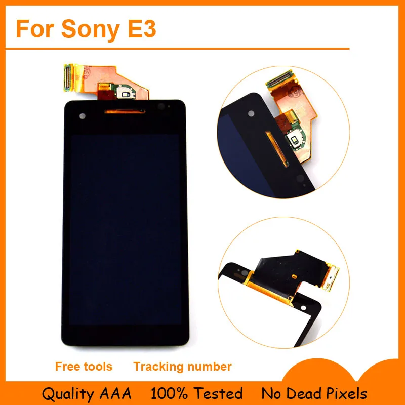 Black Color For Sony Xperia E3 D2203 D2206 D2243 D2202 LCD Display ...
