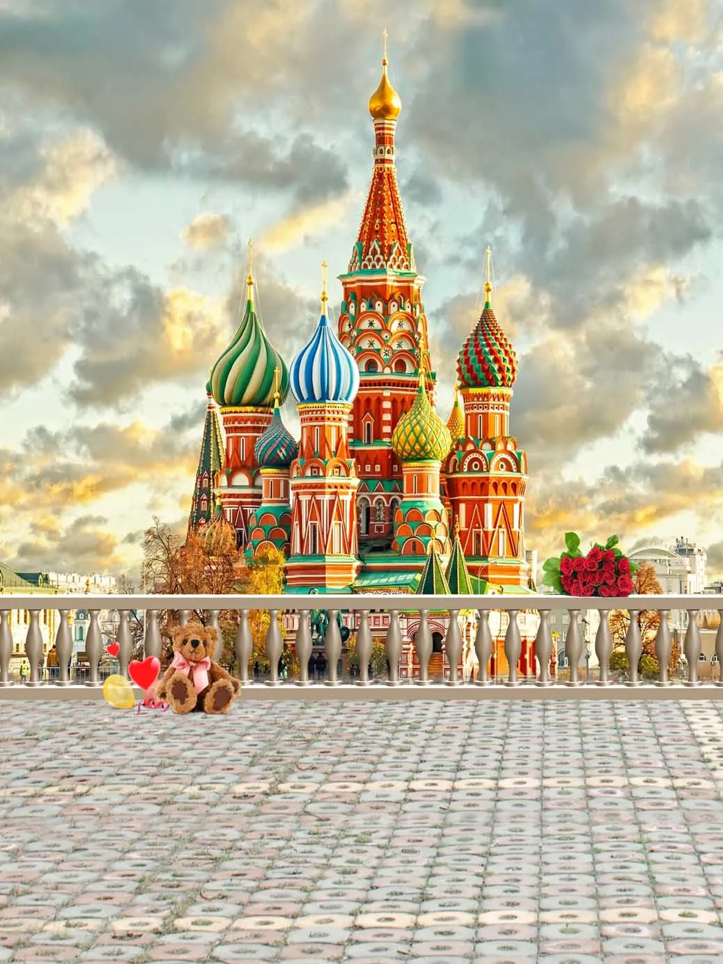 Russia Moscow Red Square Balcony Castle Palace Backdrop Photography ...