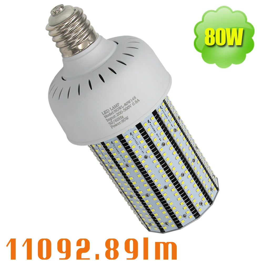 High Voltage 347V 480V 80W LED Corn Bulb E39 Retrofit 175W 250W MH ...