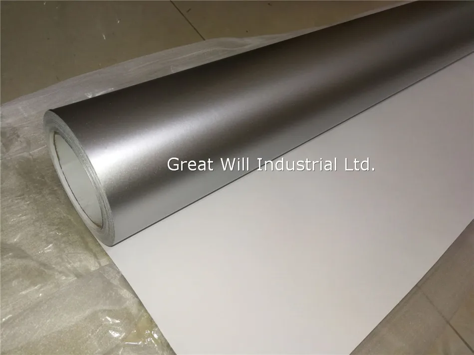 Matte Chrome Silver Vinyl Wrap Film Metallic Silver Satin Chrome Car ...