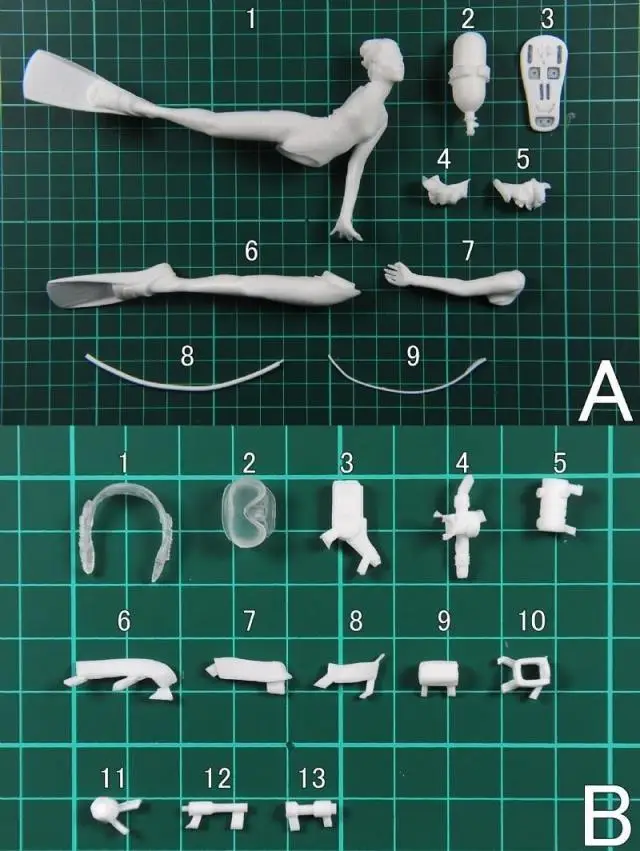 Resin Figure Kit 1/10 Diver Girl GK Model Kit купить на АлиЭкспресс