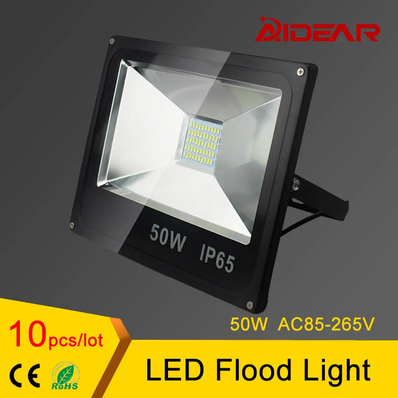 110V 220V ultra thin outdoor wall lighting 50W LED floodlight spotlight ...