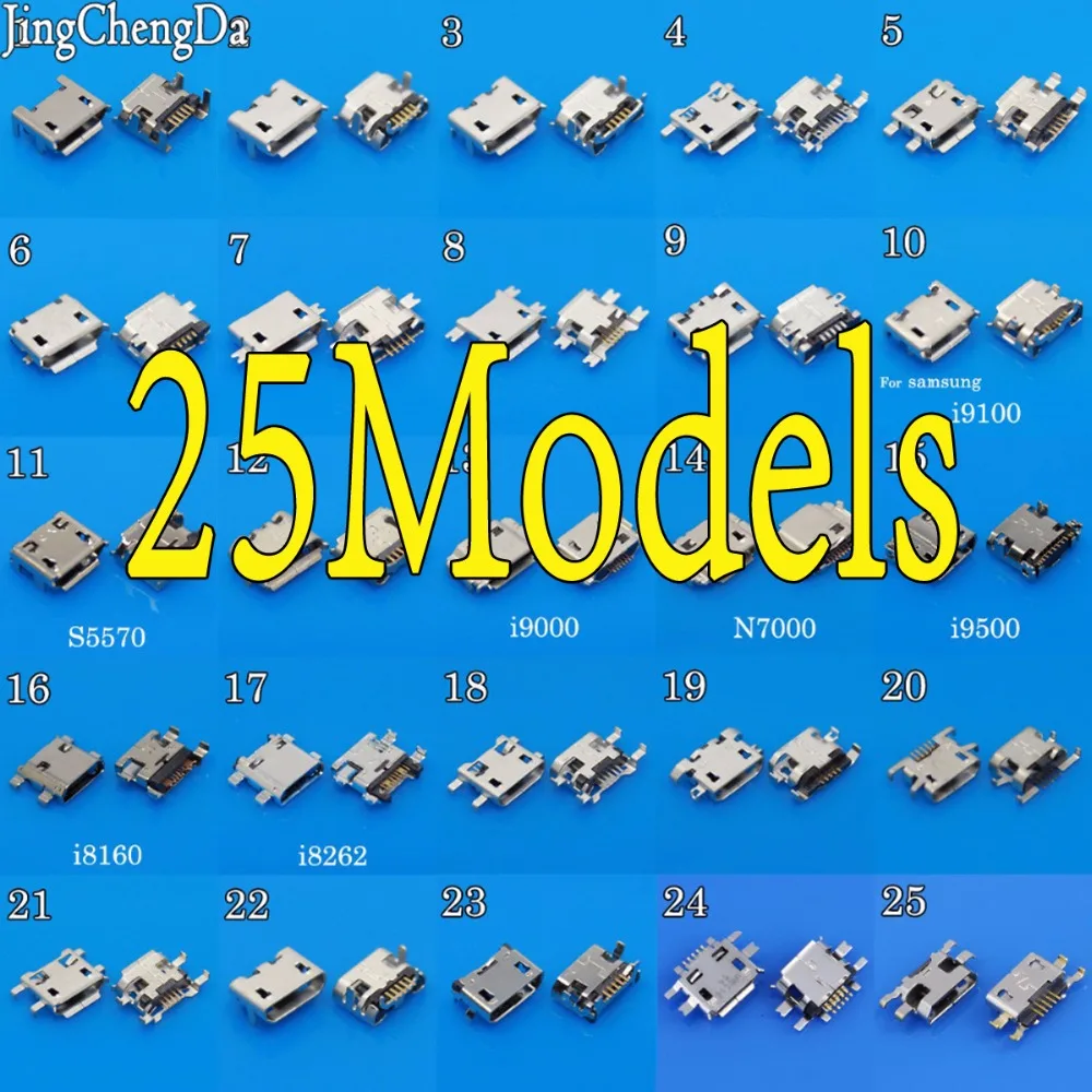 Jcd-25-modelos-micro-usb-jack-5p-5pin-usb-conector-de-carregamento ...