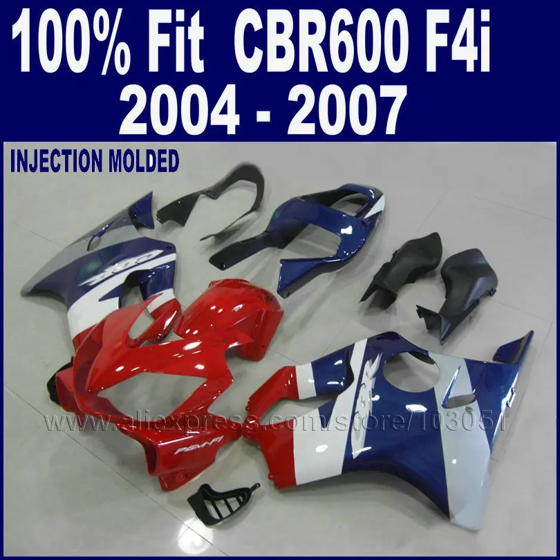 Abs Red Blue Fairings Kits For Honda 2004 2005 Cbr600f4i 2006 2007 Cbr ...