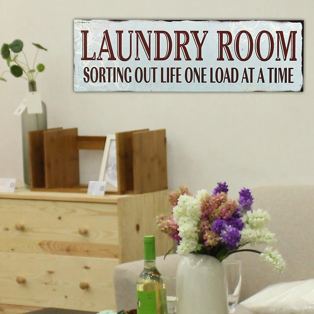 Washhouse Laundry Room Letters Wood Board Wall Hanging Notice Plank ...