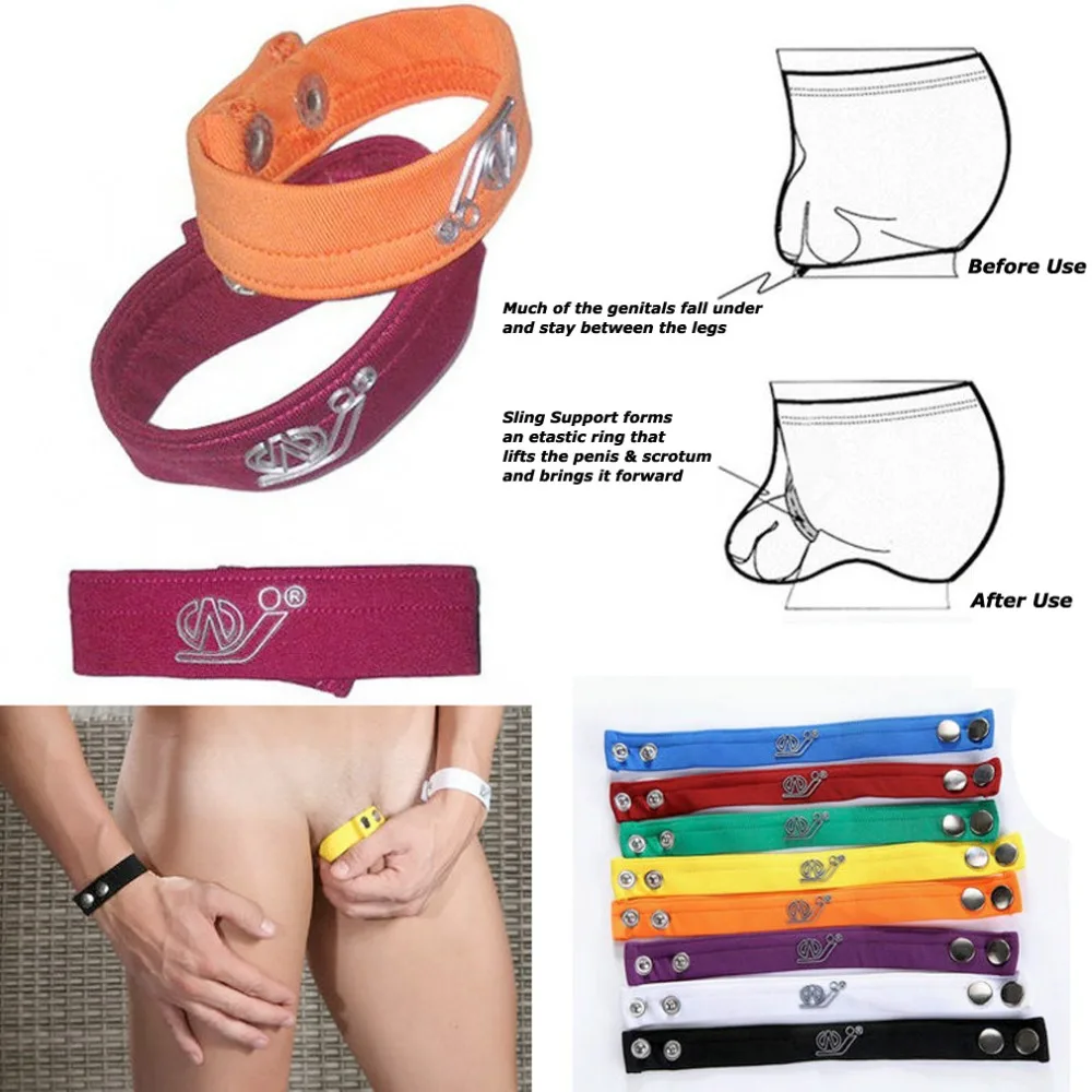 Men's Sexy C-strap Ball Cock Ring Underwear Male Penis Adjustable C String Thong Bracelet - G ...