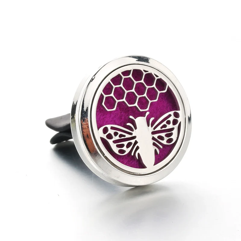 30mm Bee Pattern Stainless Steel Car Air Freshener Perfume Essential ...