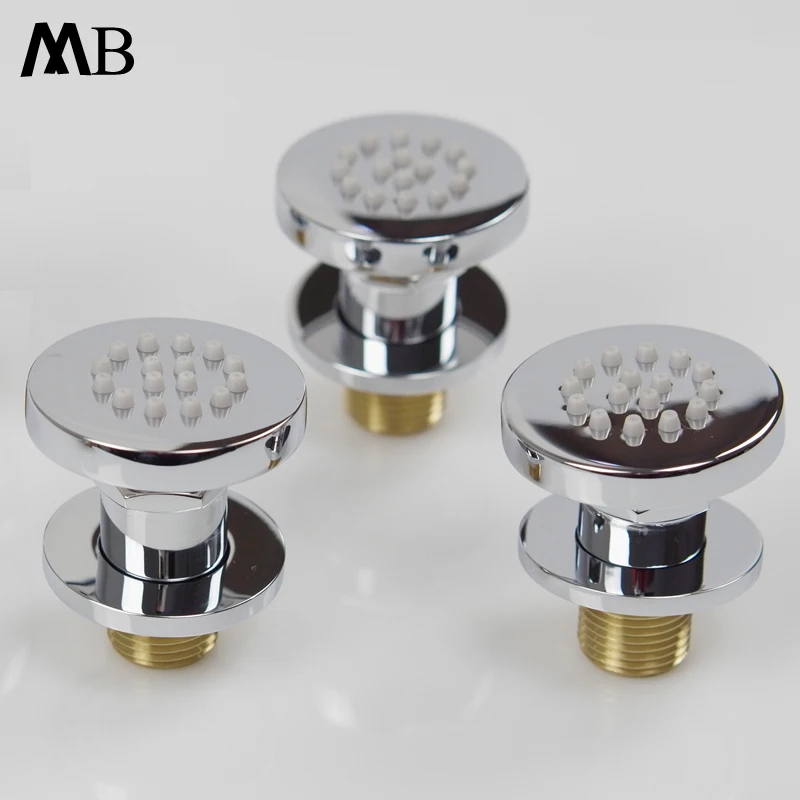 50mm Shower Body Jets Massage Spray Bathroom Spa Massage Jets Sprayer Brass Chrome Shower Body 2