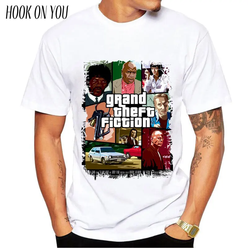 Grand Theft Auto Game GTA 5, мужские летние футболки, крутая Мужская ...