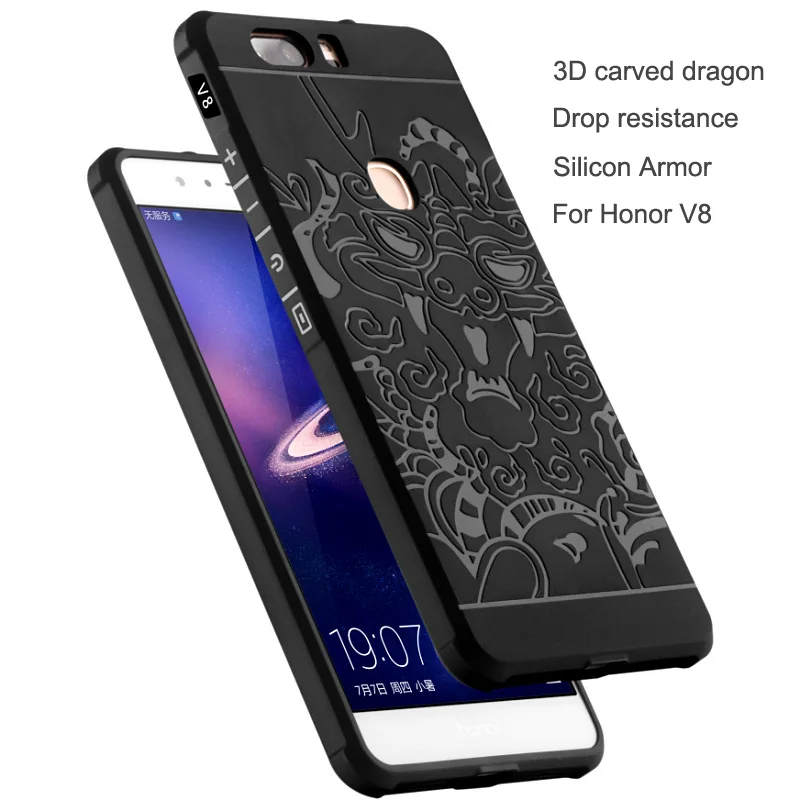 COCOSE Huawei Honor V8 Case 3D Dragon TPU Armor Anti impact Shockproof ...