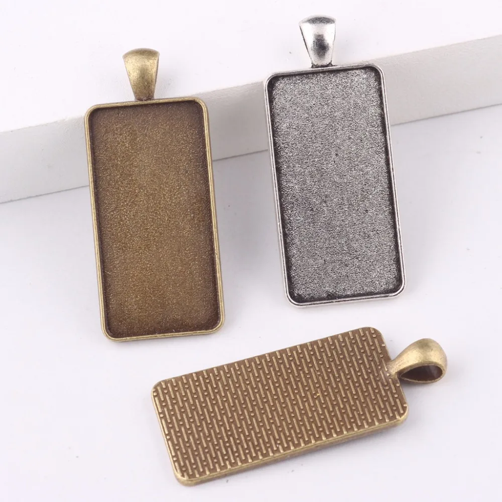 reidgaller 10pcs vintage pendant cabochon settings 19x38mm dia metal ...