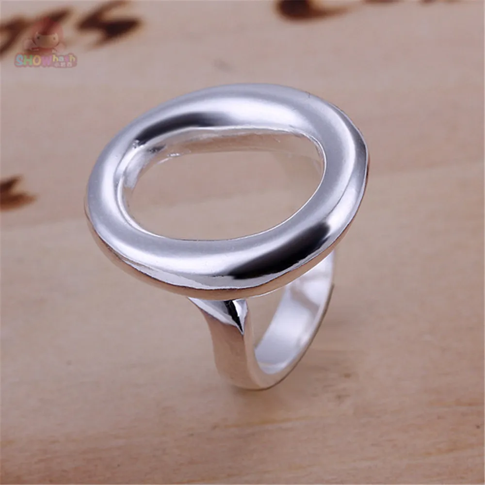 New Design O Letter Shape Silver Plated Special Round Women Open Rings ...