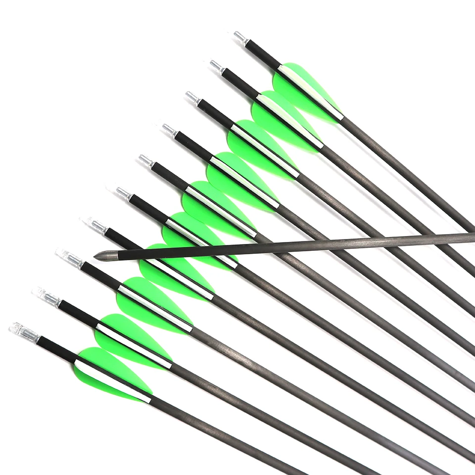 12pcs Spine 700 800 900 1000 1300 Pure Carbon Arrow ID 4.2 mm 28" 32 ...