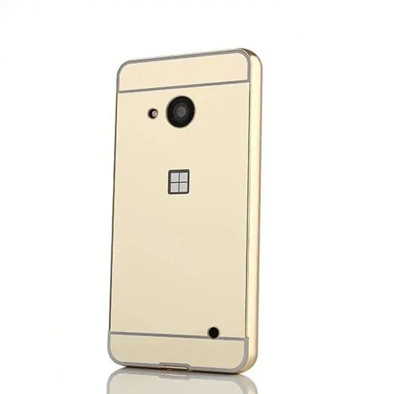 24K Gold Plating Armor Aluminum Metal Bumper+Mirror Acrylic Case Back ...