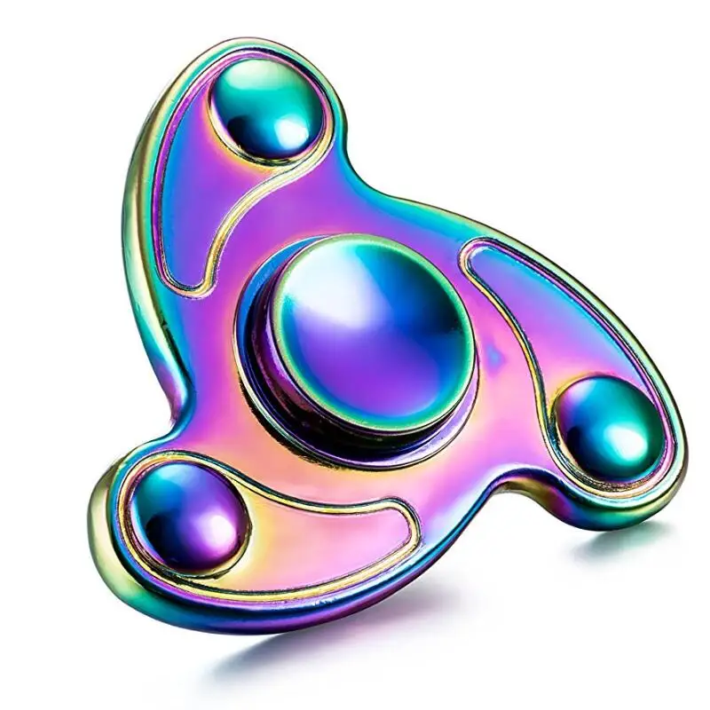 Triangle Spinner Rainbow Fidget Spinner Metal Material New Style EDC ... Triangle Spinner Rainbow Fidget Spinner Metal Material New Style EDC ...