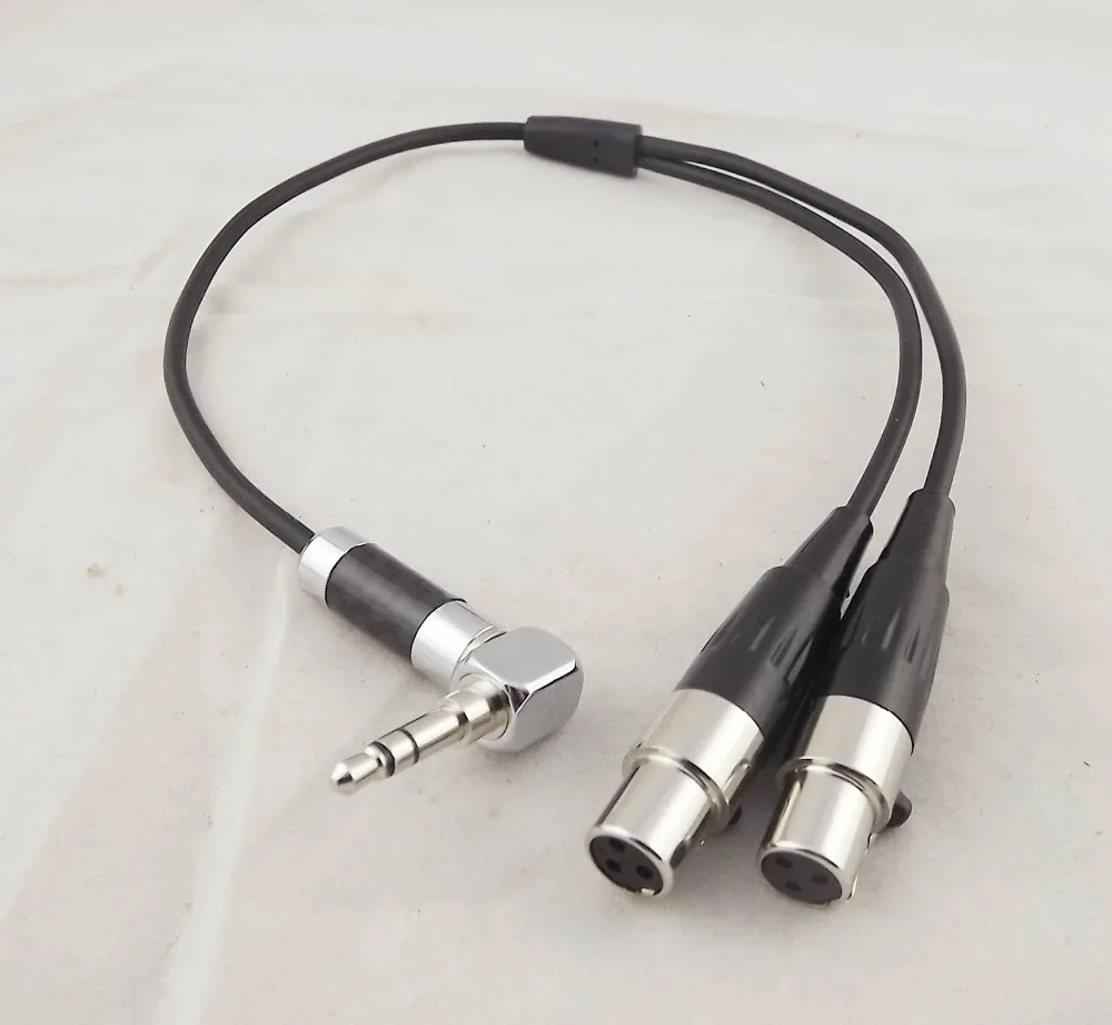 1pc 3.5mm Stereo Male To 2 Mini XLR Female Audio OFC MIC Adapter Cable ...
