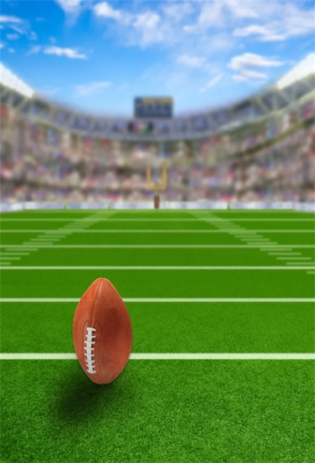 Laeacco American Football Field Bokeh Landscape Photography Backdrops ...