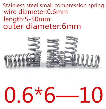 50pcs 0.6*6*10mm 0.6*6mm 0.6mm stainless steel Small spot spring wire ...