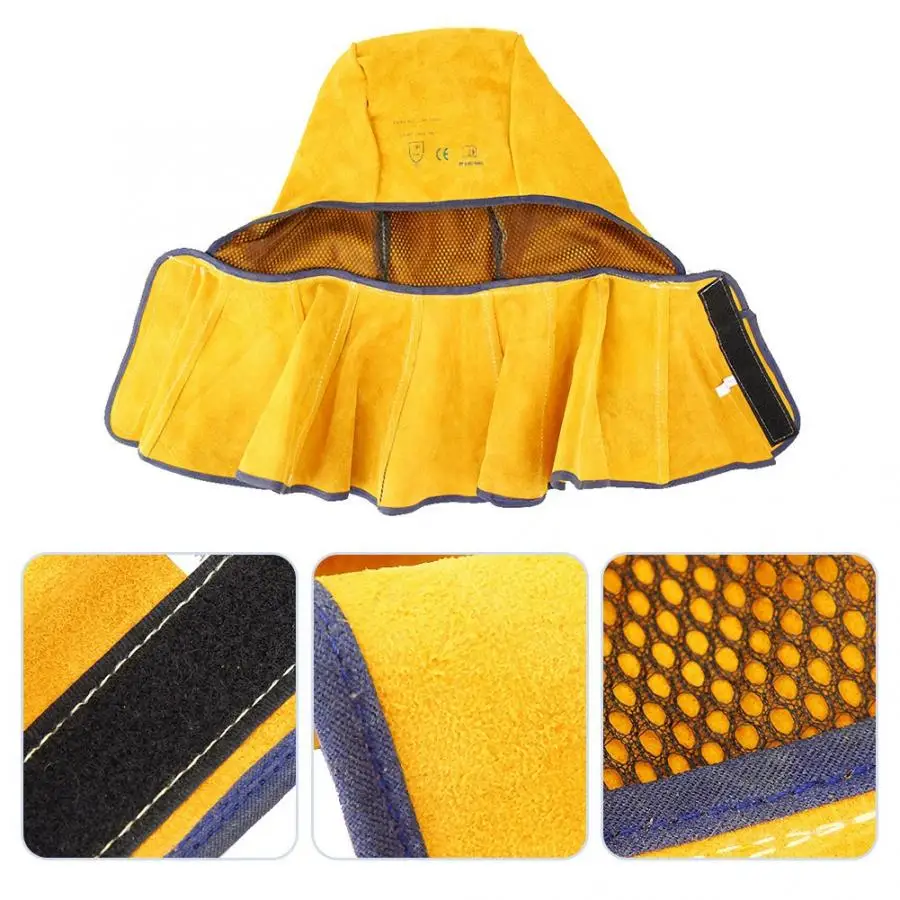Heavy Duty Leather Fire Flame Retardant Hood Mask Welders Welding Head ...