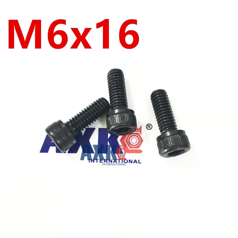 Free Shipping 50pcs/Lot Metric Thread DIN912 M6x16 mm M6*16 mm Black ...